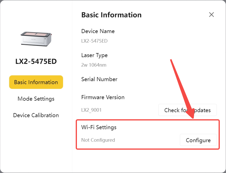 Connecting LX2 & Configuring Wi-Fi (PC) – LaserPecker Support Center