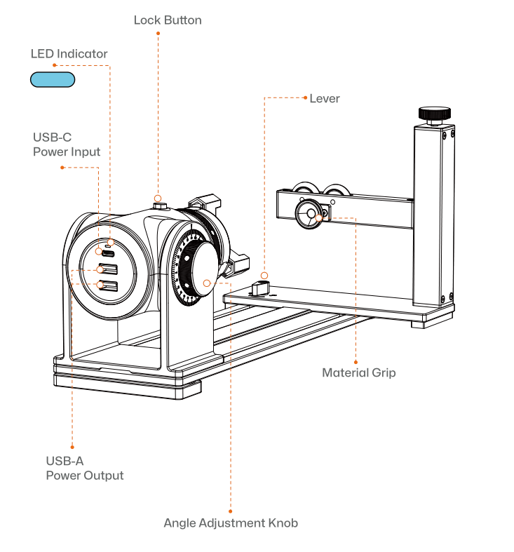 Using Rotary Extension with LP2 Plus – LaserPecker Support Center
