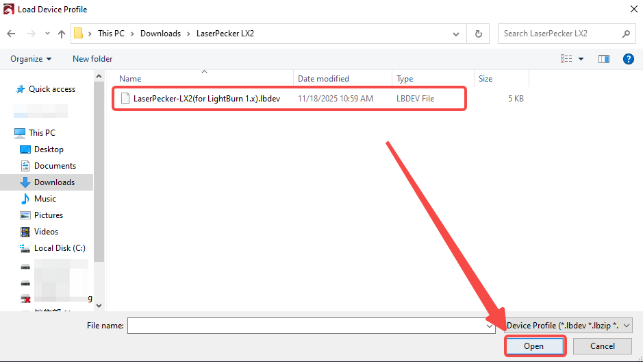 Operating LX2 with LightBurn – LaserPecker Support Center