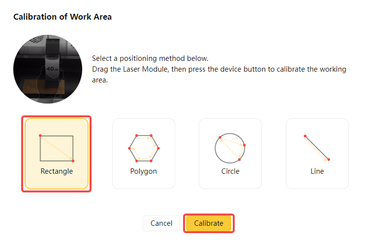 LX2 Calibrate: Engraving Area Setup – LaserPecker Support Center